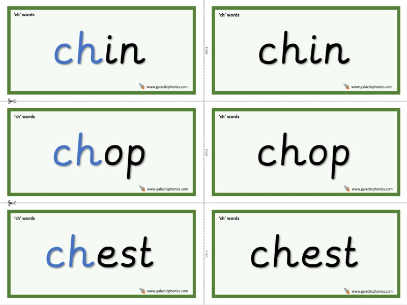 ch worksheets and games - Galactic Phonics