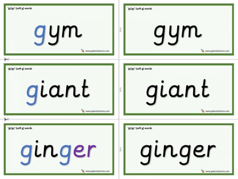 soft g phonics worksheets and games - Galactic Phonics