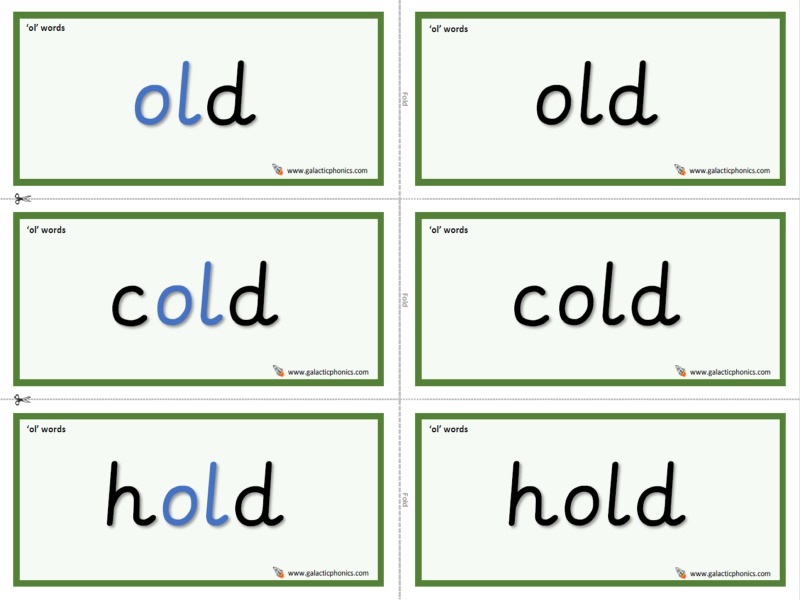 long o worksheets and games - Galactic Phonics