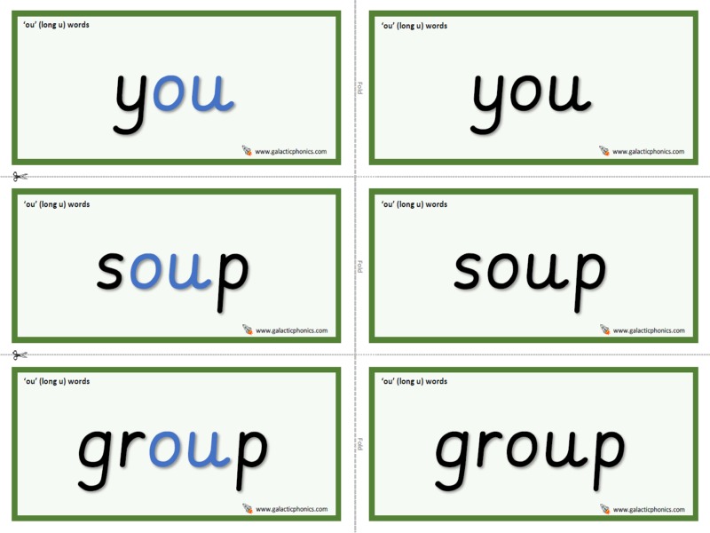 long u phonics worksheets and games - Galactic Phonics