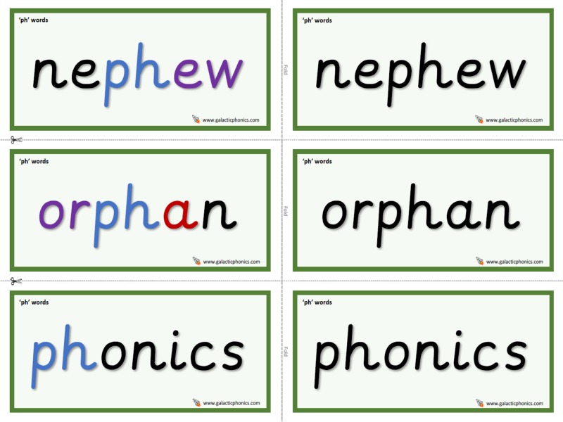 ph phonics worksheets and games - Galactic Phonics