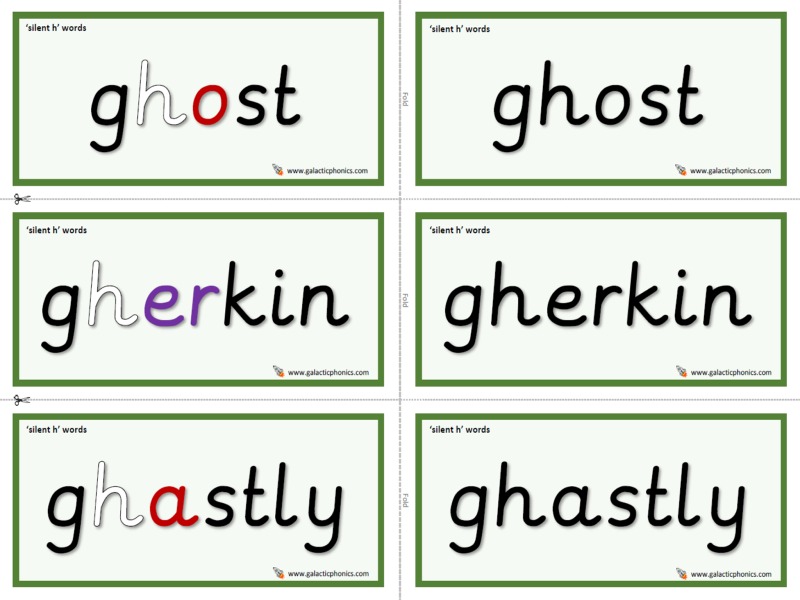 silent h phonics worksheets and games - Galactic Phonics