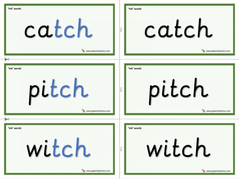 tch phonics worksheets and games - Galactic Phonics