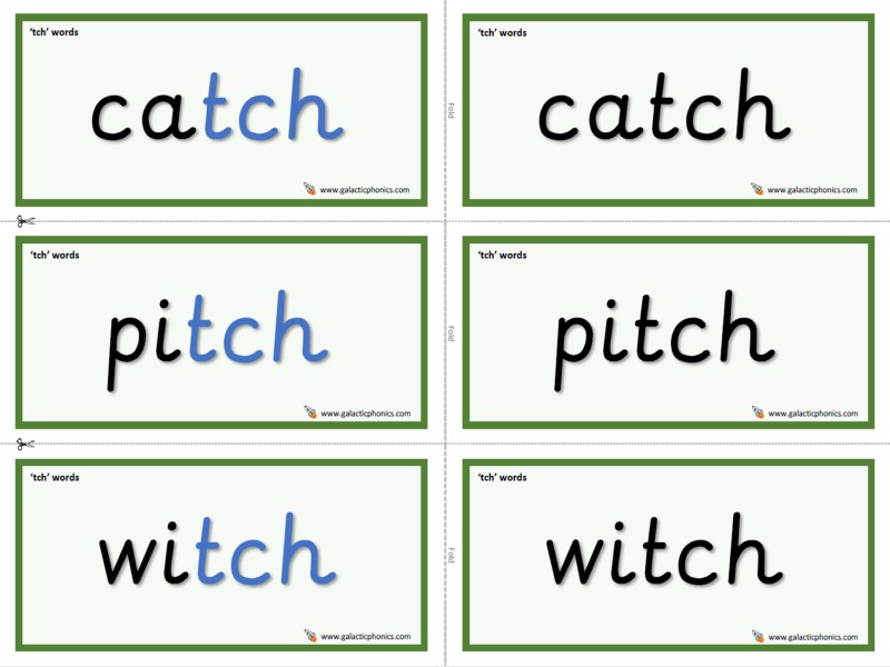 tch phonics worksheets and games - Galactic Phonics