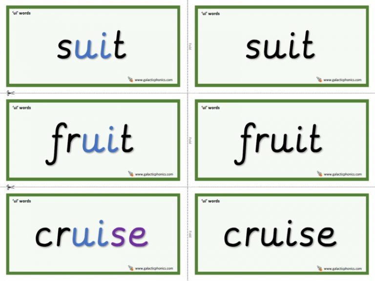long u phonics worksheets and games - Galactic Phonics