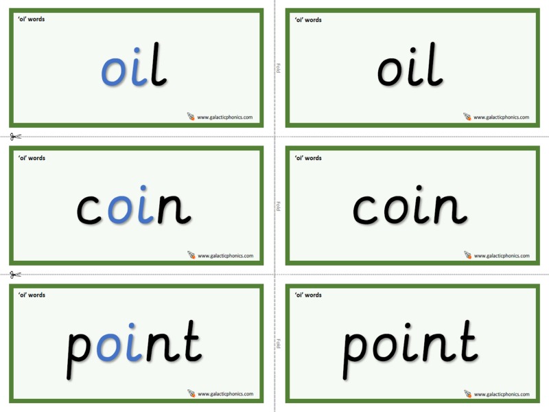 oi phonics worksheets and games - Galactic Phonics