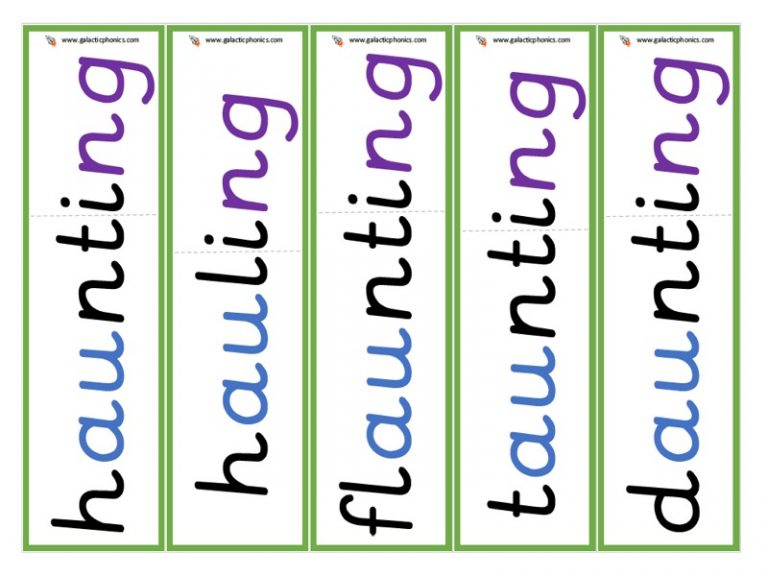 au phonics worksheets and games - Galactic Phonics