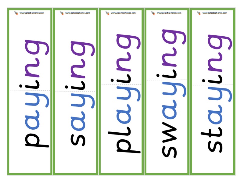 Free 'ay' worksheets and games - Galactic Phonics