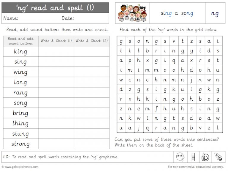 ng phonics worksheets and games - Galactic Phonics