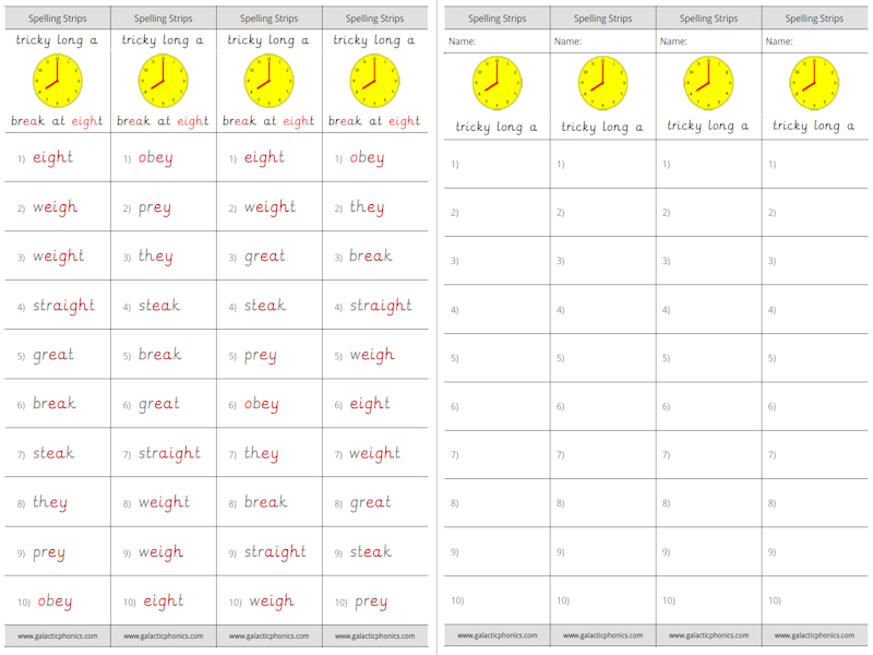 long a phonics worksheets and games - Galactic Phonics