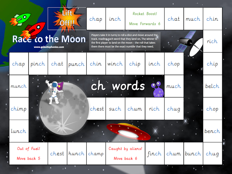 ch worksheets and games - Galactic Phonics