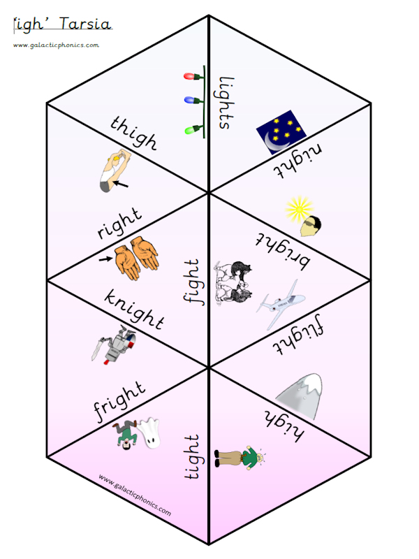 Free 'igh' phonics worksheets and games - Galactic Phonics
