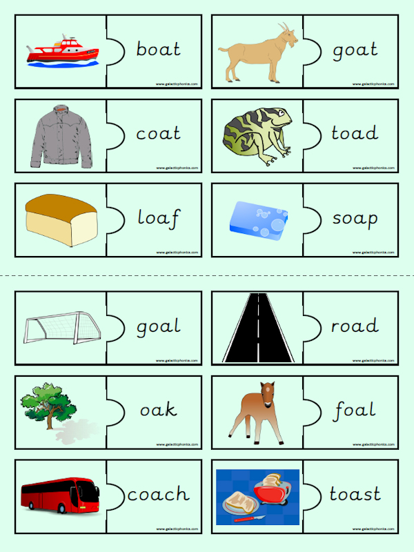 Free 'oa' worksheets and games - Galactic Phonics
