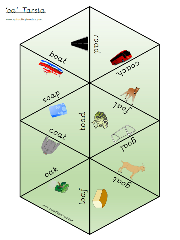 Free 'oa' worksheets and games - Galactic Phonics