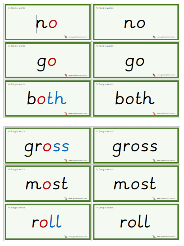 o long o - Galactic Phonics
