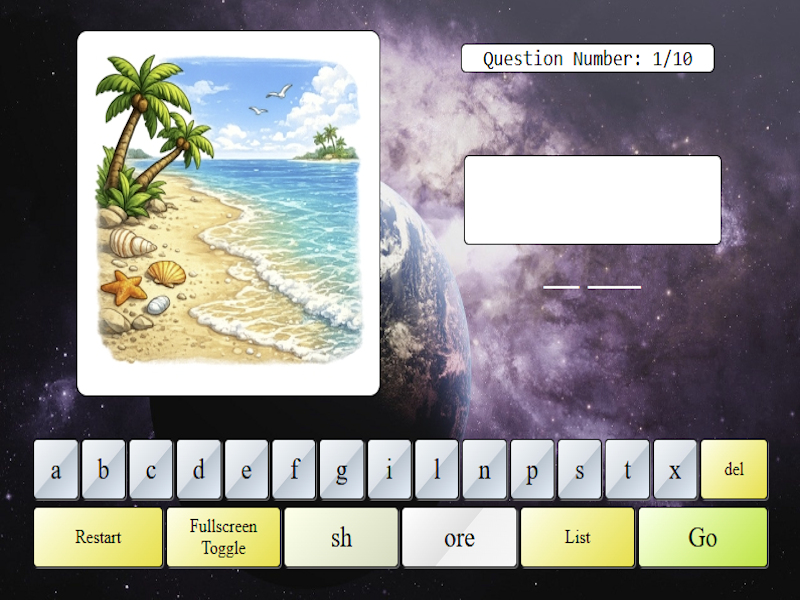 'ore' phonics worksheets and games - Galactic Phonics