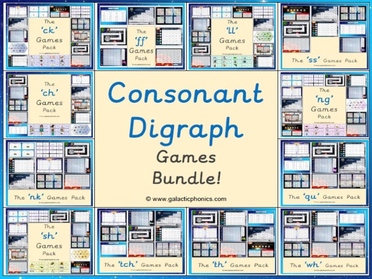 Consonant Digraph Worksheets and Resources - Galactic Phonics
