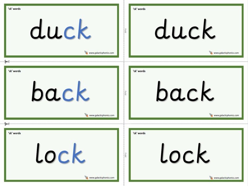 Ck Worksheets And Games Galactic Phonics