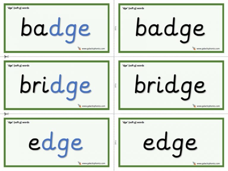 soft g phonics worksheets and games - Galactic Phonics