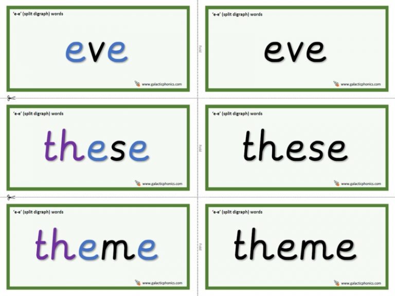 'e-e' (split digraph) phonics worksheets and games - Galactic Phonics