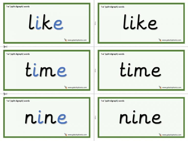 Free 'i-e' (split digraph) worksheets and games - Galactic Phonics