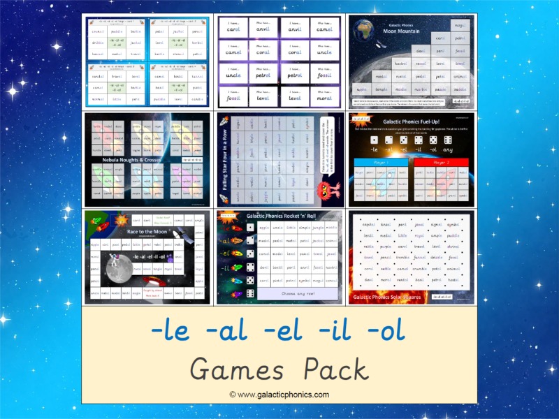 le phonics worksheets and games - Galactic Phonics