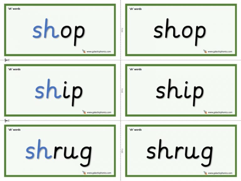 sh phonics worksheets and games - Galactic Phonics