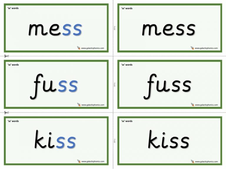 ss phonics worksheets and games - Galactic Phonics