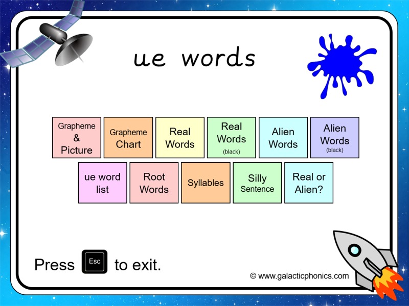 Ue Phonics Worksheets And Games Galactic Phonics