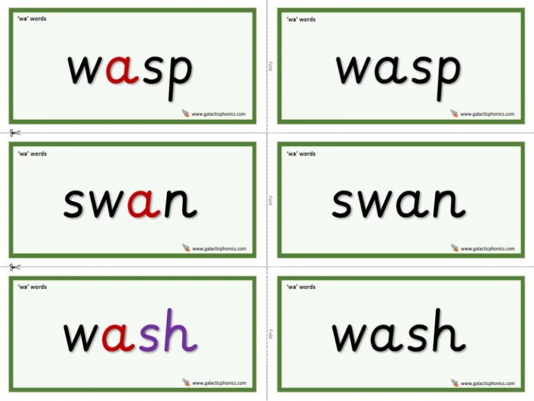 waqua phonics worksheets and games - Galactic Phonics