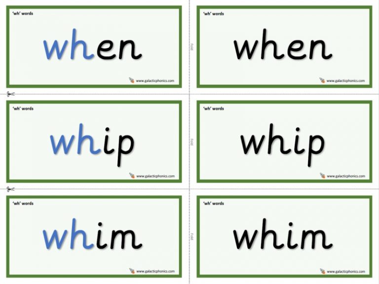 wh phonics worksheets and games - Galactic Phonics