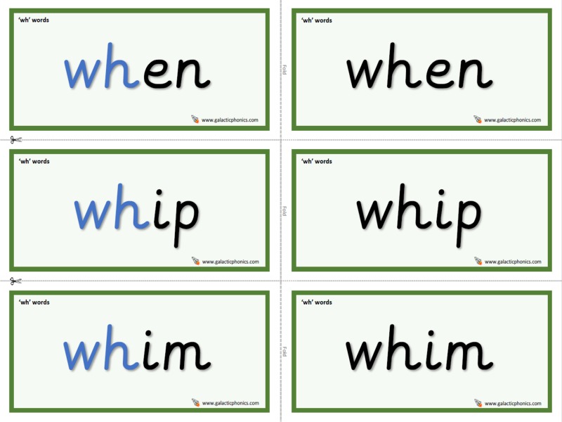 wh phonics worksheets and games - Galactic Phonics
