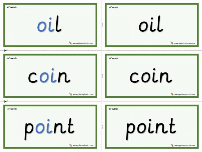 oi phonics worksheets and games - Galactic Phonics