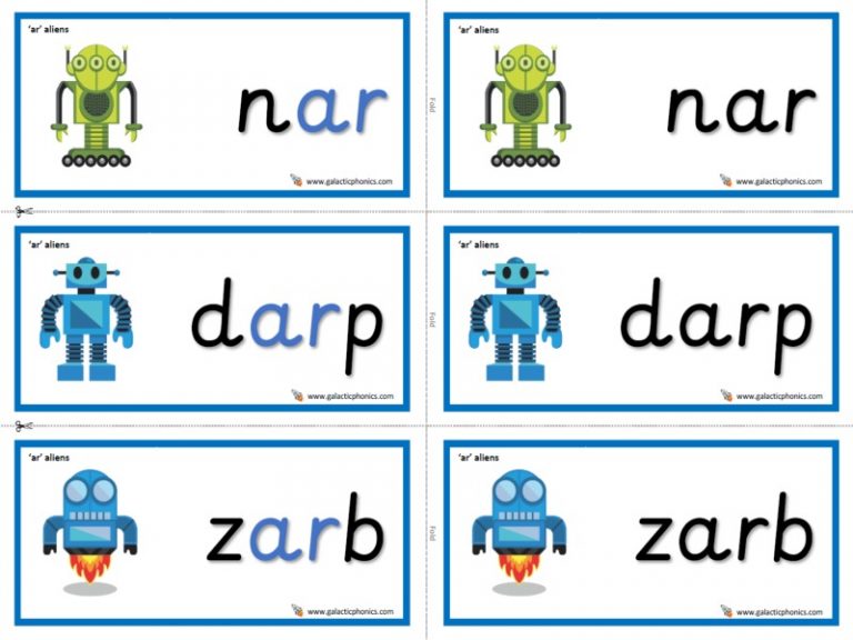 'ar' phonics worksheets and games - Galactic Phonics