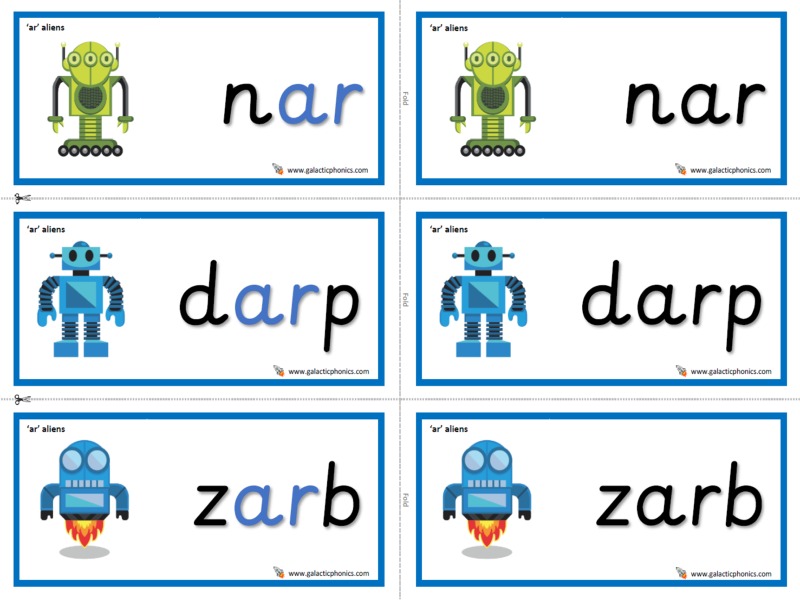 'ar' phonics worksheets and games - Galactic Phonics