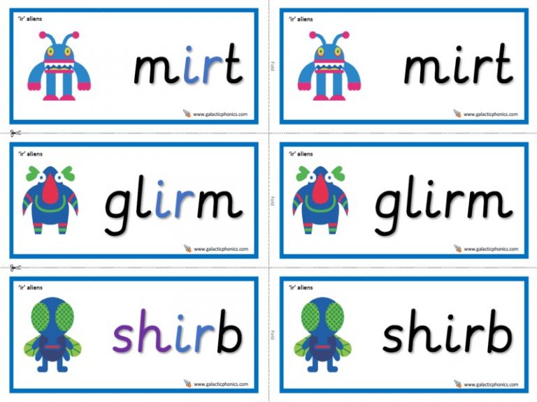 'ir' phonics worksheets and games - Galactic Phonics