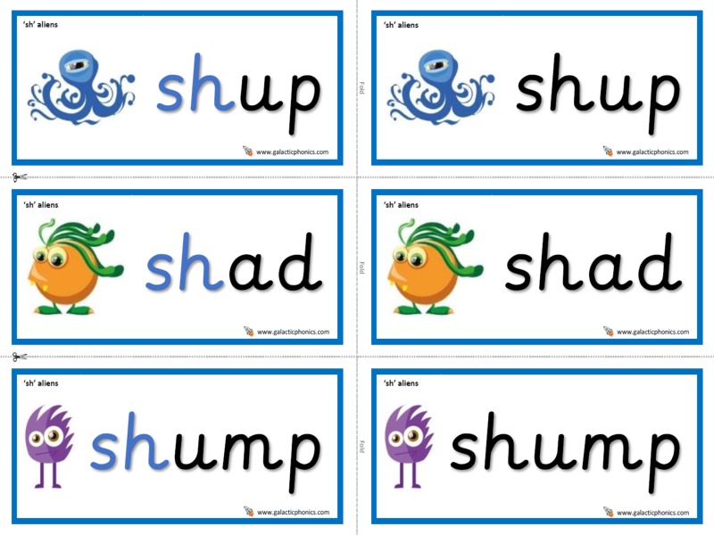 sh phonics worksheets and games - Galactic Phonics