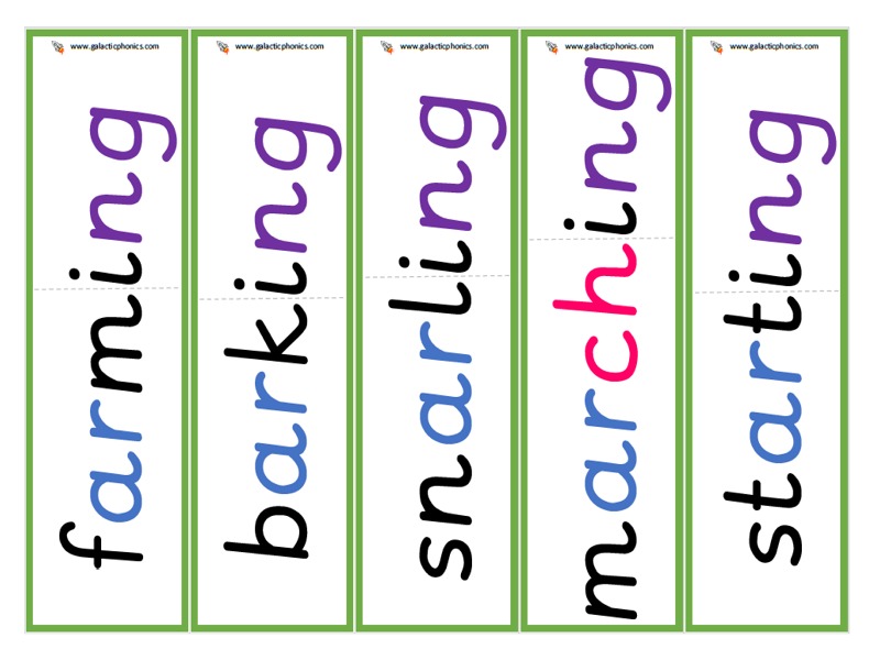 'ar' phonics worksheets and games - Galactic Phonics