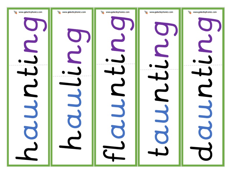 au phonics worksheets and games - Galactic Phonics