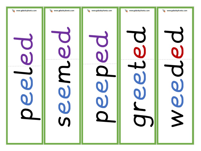 Free 'ee' phonics woksheets and games - Galactic Phonics