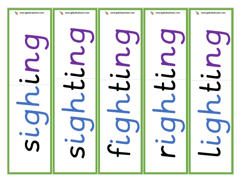 Free 'igh' phonics worksheets and games - Galactic Phonics