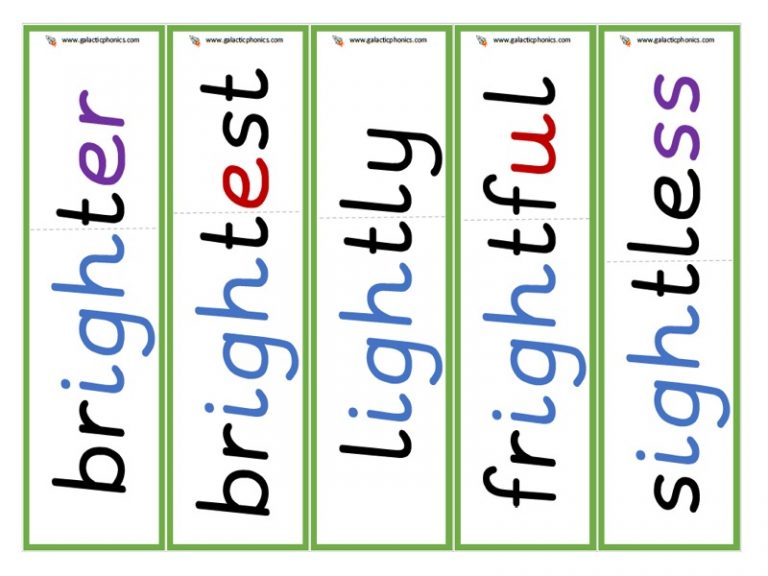 Free 'igh' phonics worksheets and games - Galactic Phonics