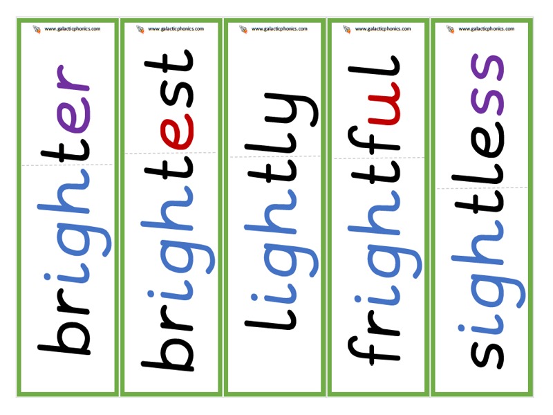 Free 'igh' phonics worksheets and games - Galactic Phonics