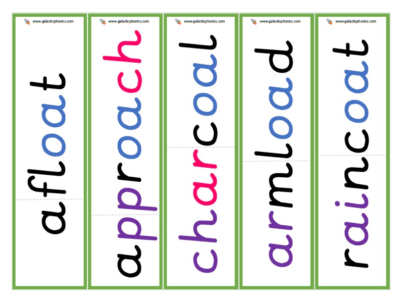 Free 'oa' worksheets and games - Galactic Phonics