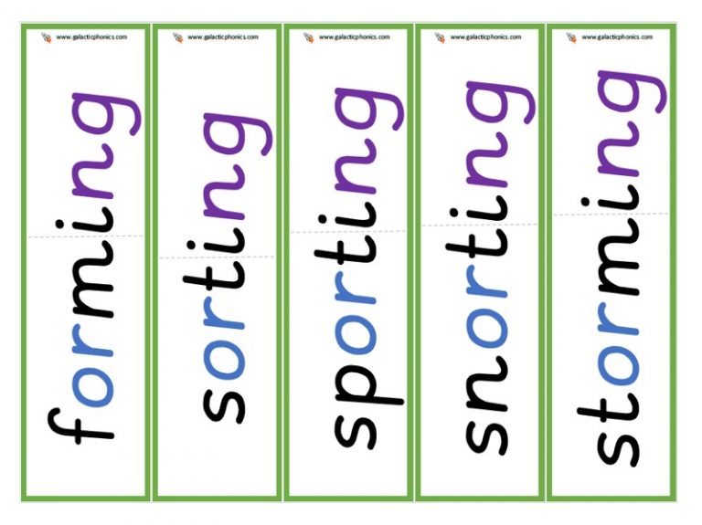 'or' phonics worksheets and games - Galactic Phonics