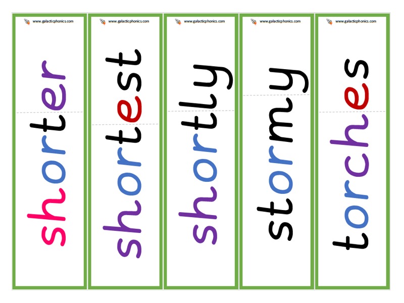 'or' phonics worksheets and games - Galactic Phonics