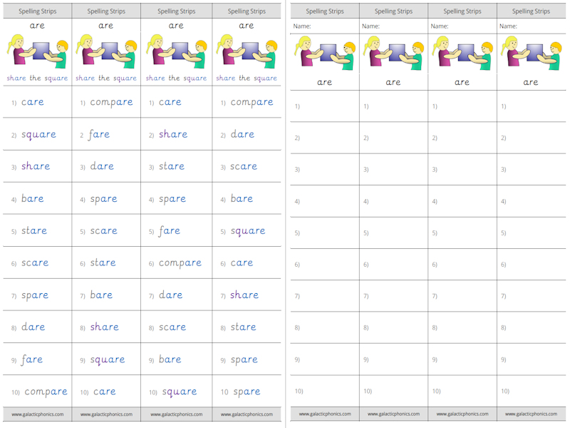 are phonics worksheets and games - Galactic Phonics