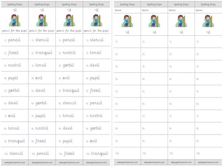 il phonics worksheets and games - Galactic Phonics