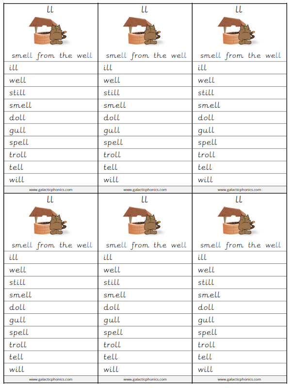 ll worksheets and games - Galactic Phonics