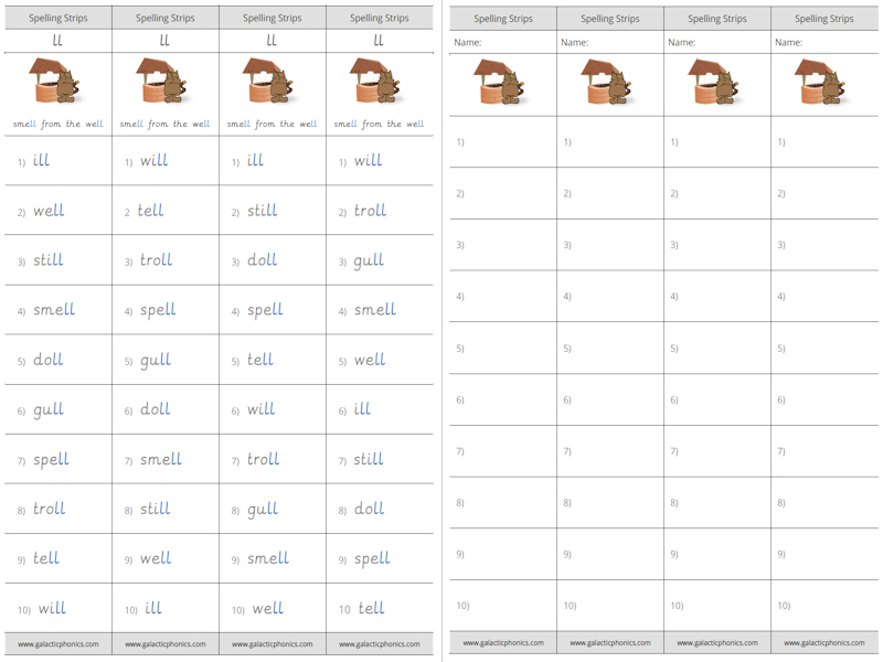 ll worksheets and games - Galactic Phonics